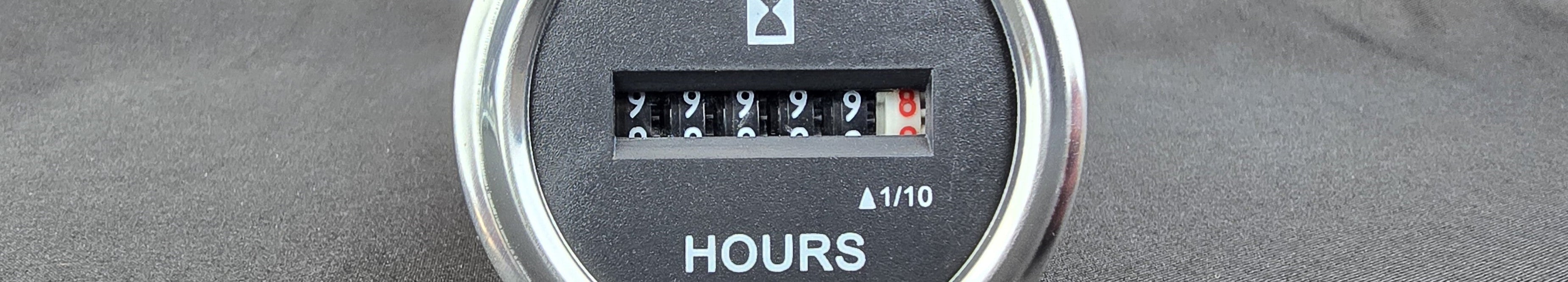Digital & Analog Hourmeters | Round & Rectangle - Mr Speedometer Inc